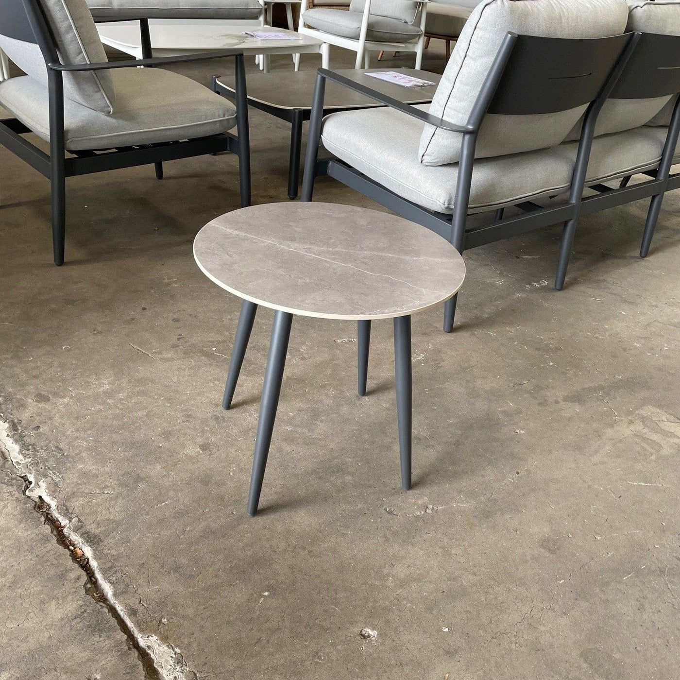 Dome Side Table- Gunmetal — Australian Furniture Warehouse