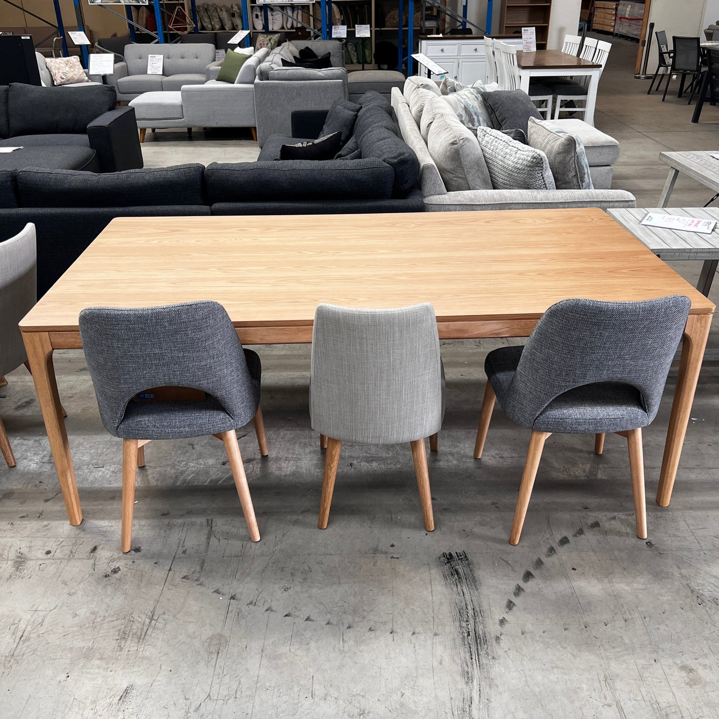 Logan Table - Oak Veneer 210cm — Australian Furniture Warehouse