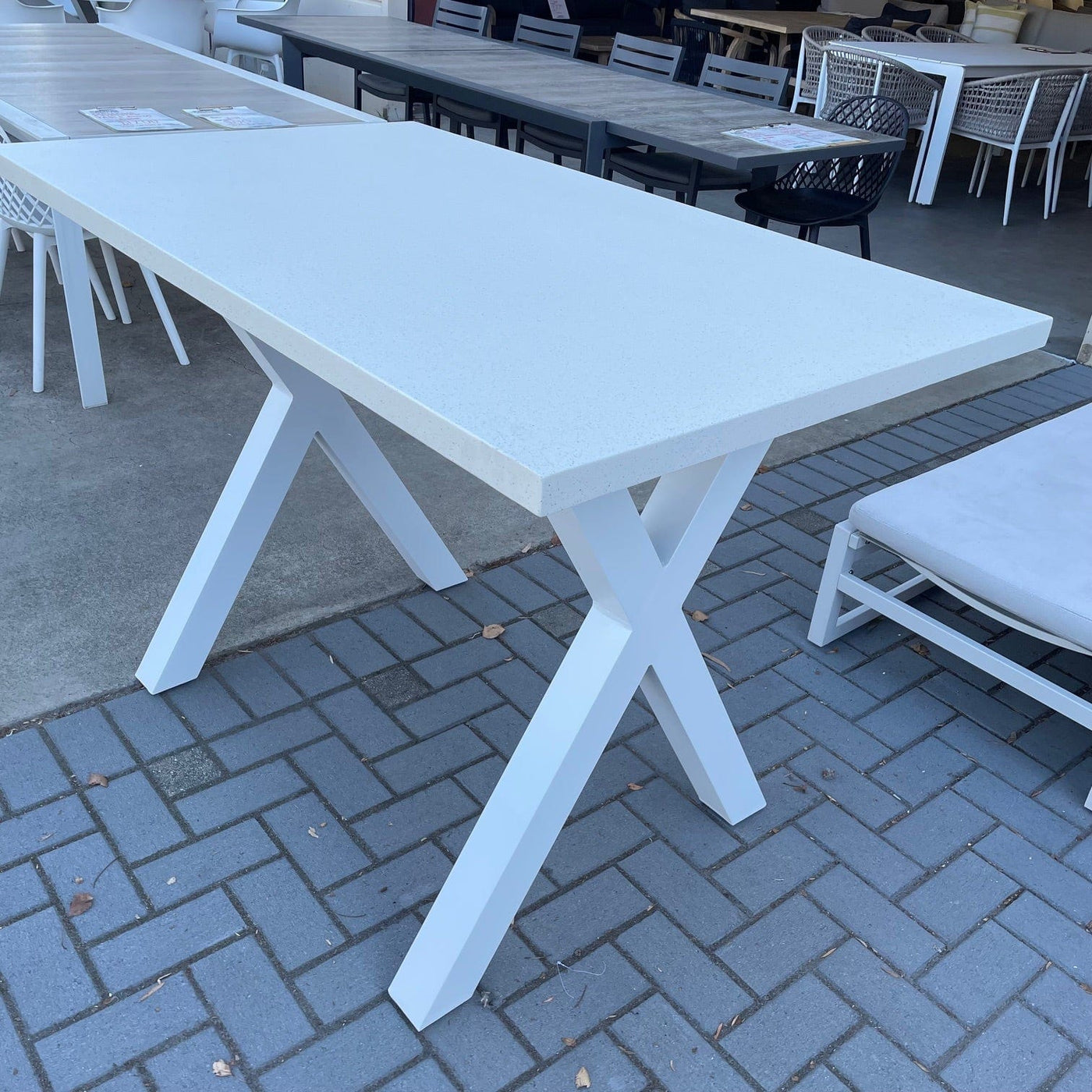 Switch Bar Table Terrazzo White legs — Australian Furniture Warehouse