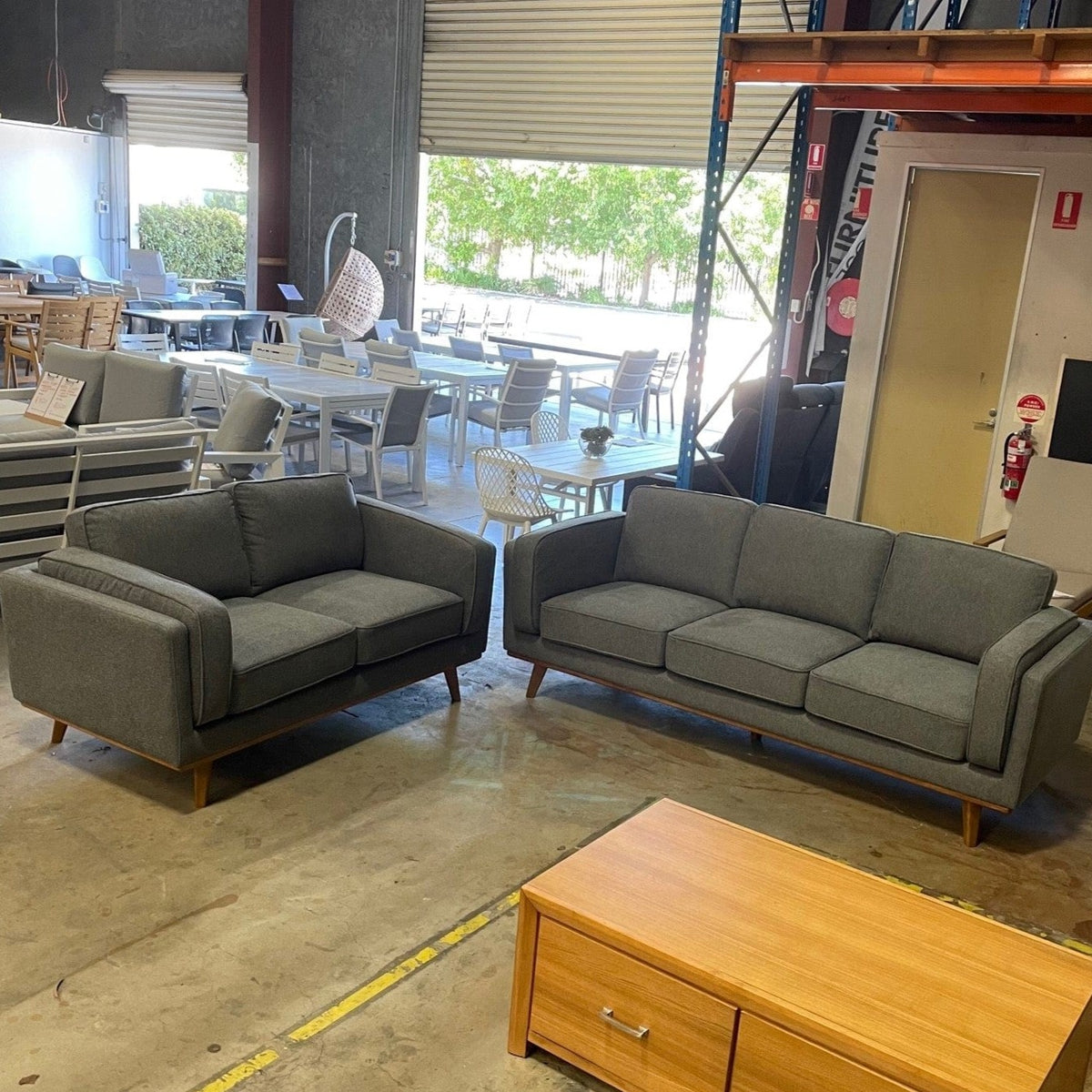 Indus + Dahlia Grey Lounge Bundle — Australian Furniture Warehouse
