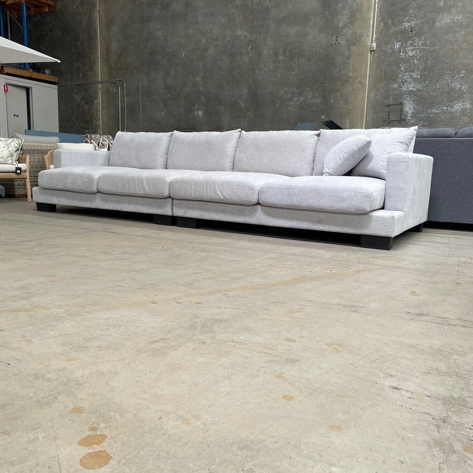 Ritz (Manhatten) 4 Seat Sofa - Silver — Australian Furniture Warehouse