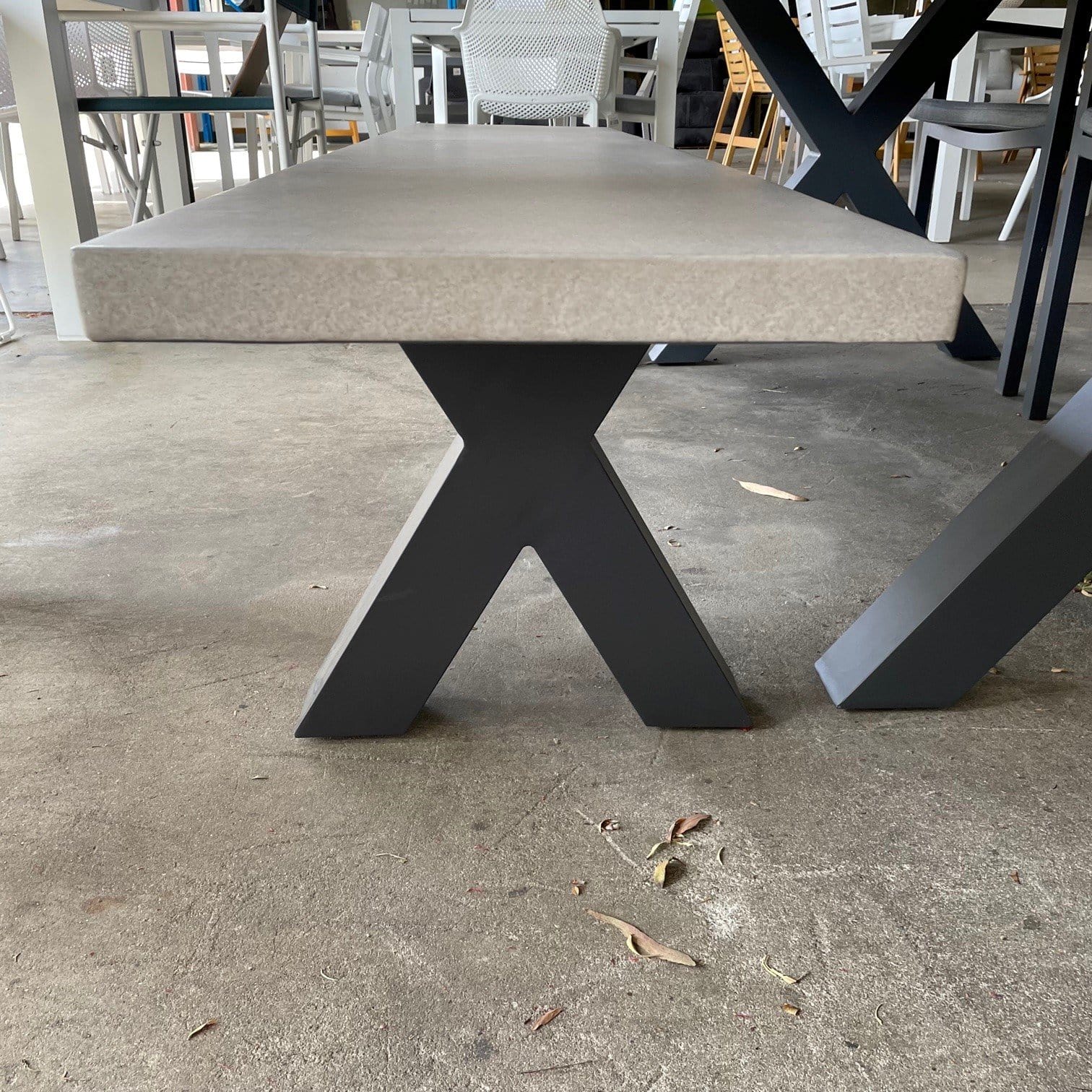 Switch Bench Industrial Gunmetal legs — Australian Furniture Warehouse