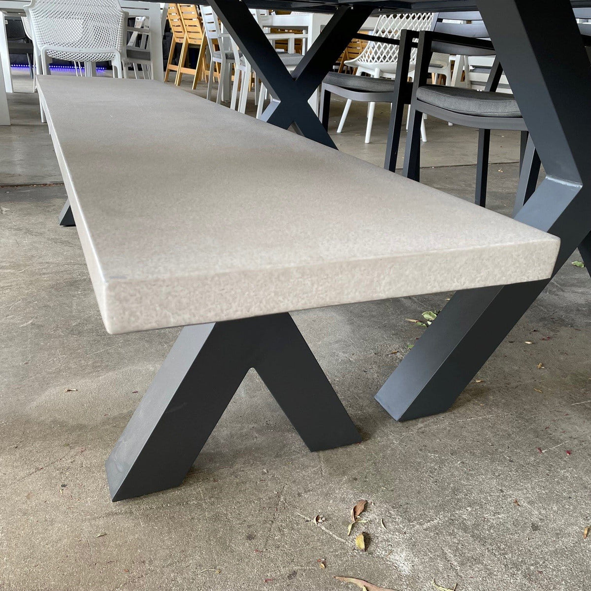 Switch Bench Industrial Gunmetal legs — Australian Furniture Warehouse